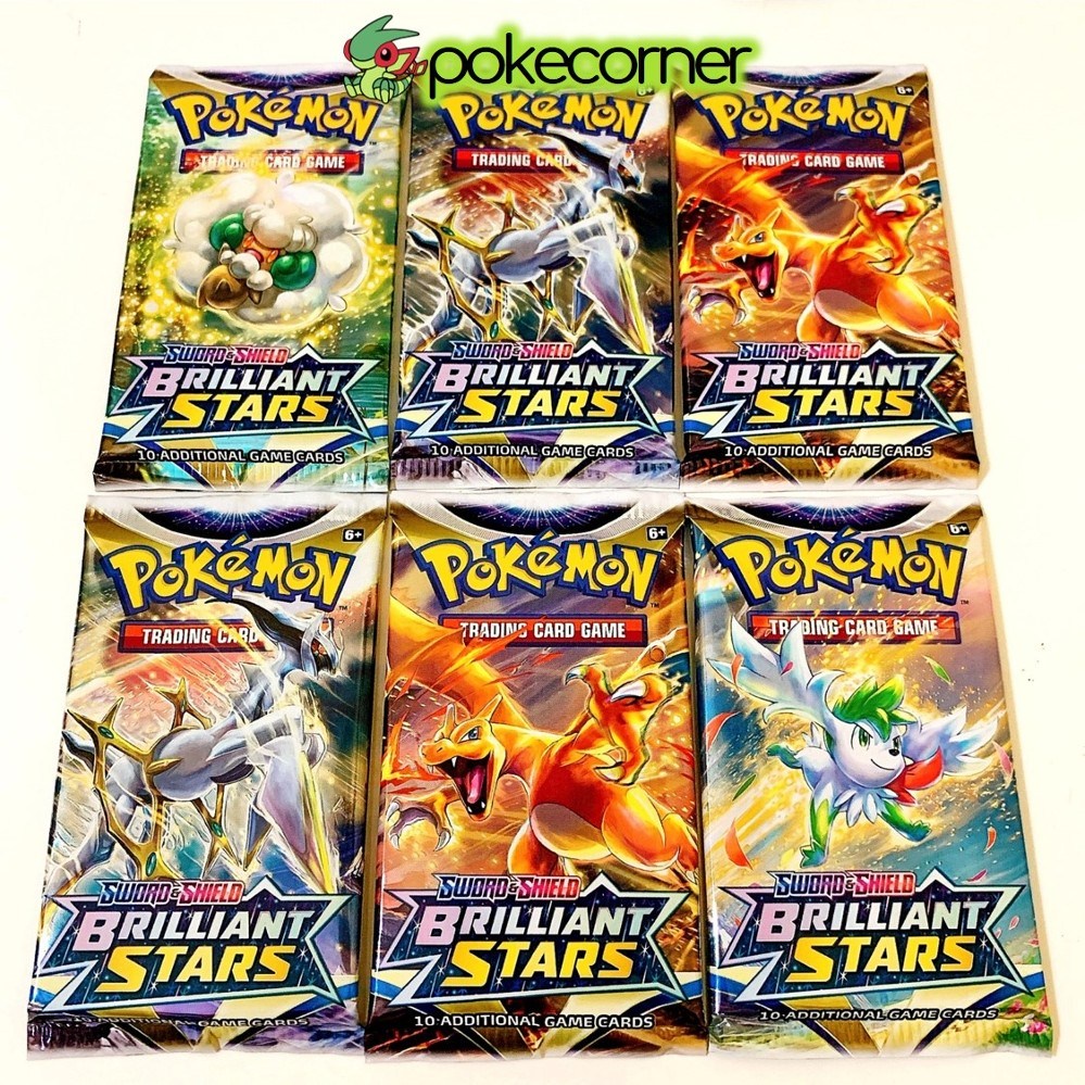 [Combo] 06 pack bài Pokemon tcg Brilliant Stars Star SS9 Sword and ...
