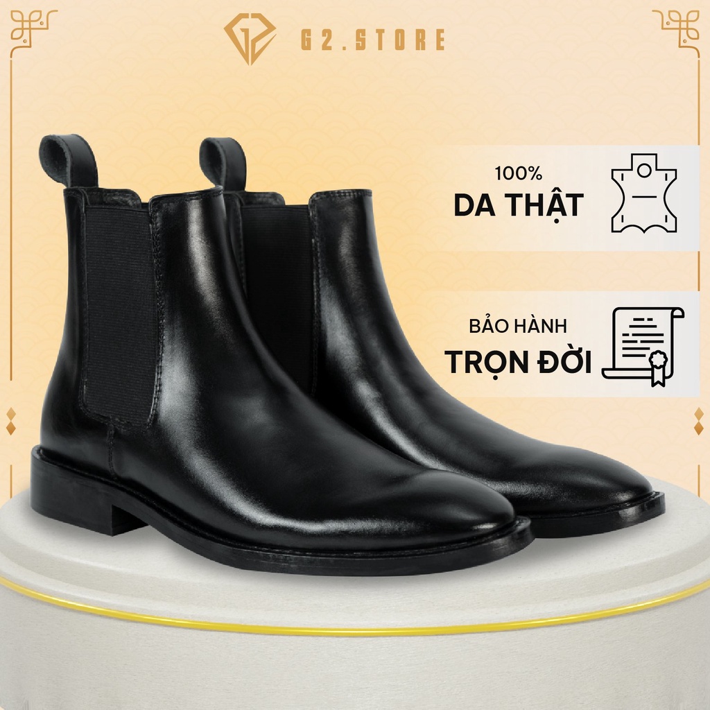 Mua Giày tây nam chelsea boot từ da bò tấm cao cấp độn đế tăng chiều ...