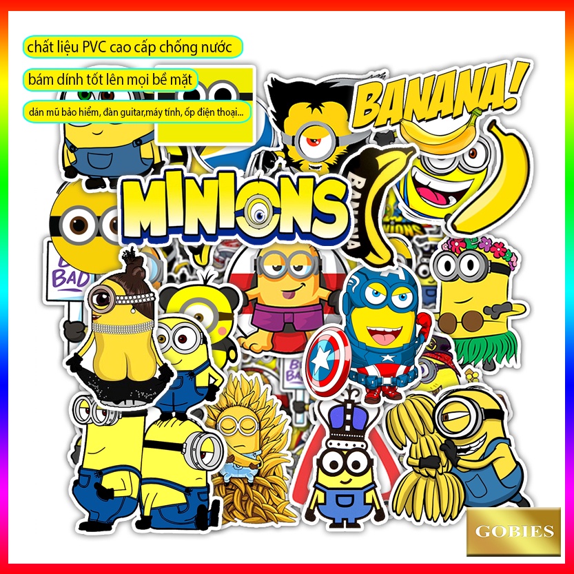 Mua Sticker dán cao cấp chủ đề MINION cute - Chống bay màu dùng dán Xe ...