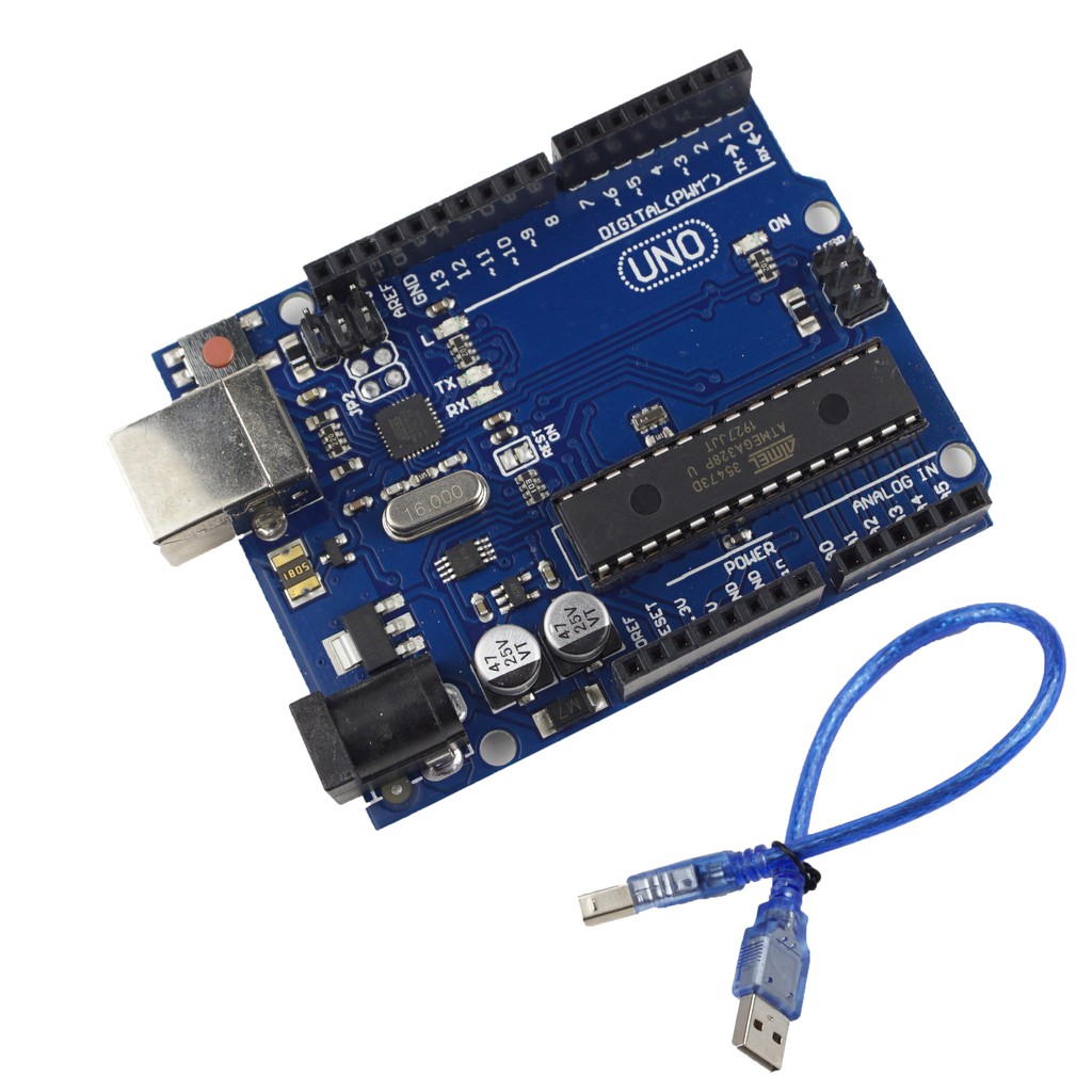 Arduino UNO R3 Chip Cắm + Tặng Cáp USB , Có Hộp Mica | Shopee Việt Nam