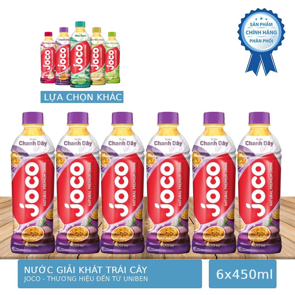 Lốc 6 Chai Nước Giải Khát Trái Cây Joco 450ml | Shopee Việt Nam
