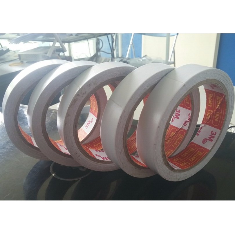 Bộ 5 cuộn băng dính 2 mặt Mickey Tape loại 2cm siêu dầy (15cm), siêu ...