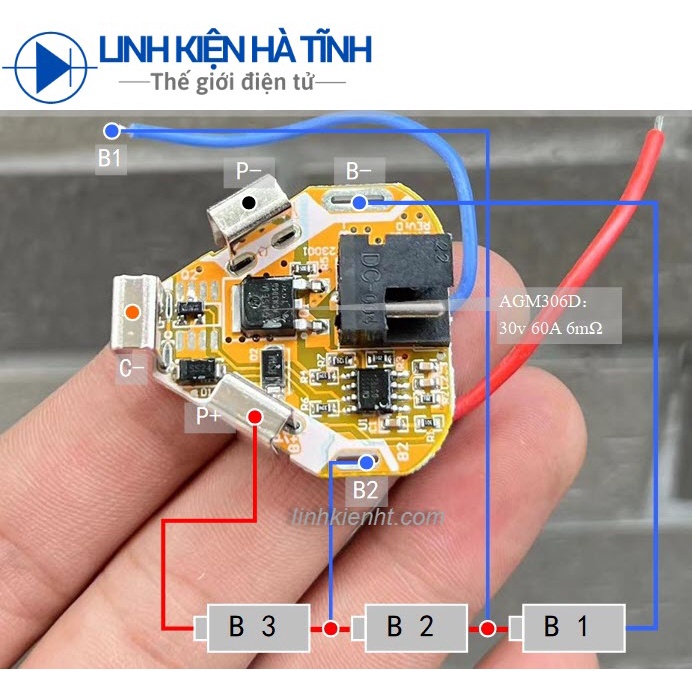 Mạch pin 12v 3S máy bắn vít mạch sạc và bảo vệ pin 3S 12v pin máy khoan ...