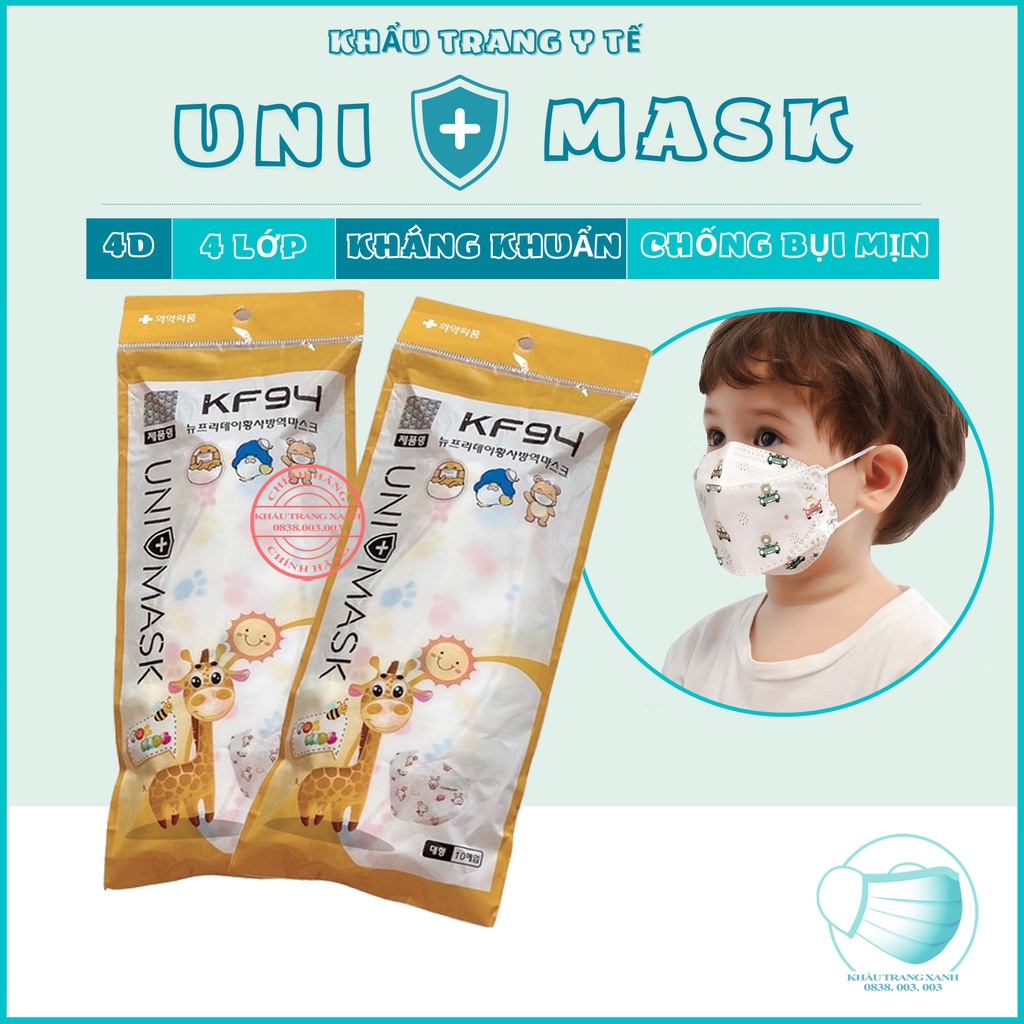 50 Chiếc Khẩu Trang Trẻ Em 4 Lớp KF94 UNI MASK Chống Bụi Mịn Và Kháng ...