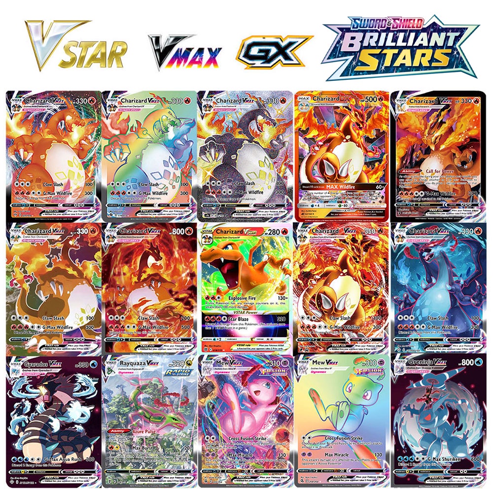Set 10 Thẻ Bài Pokemon Vstar Vmax Gx Cards 2022 Dành Cho Các Bé - Mô ...