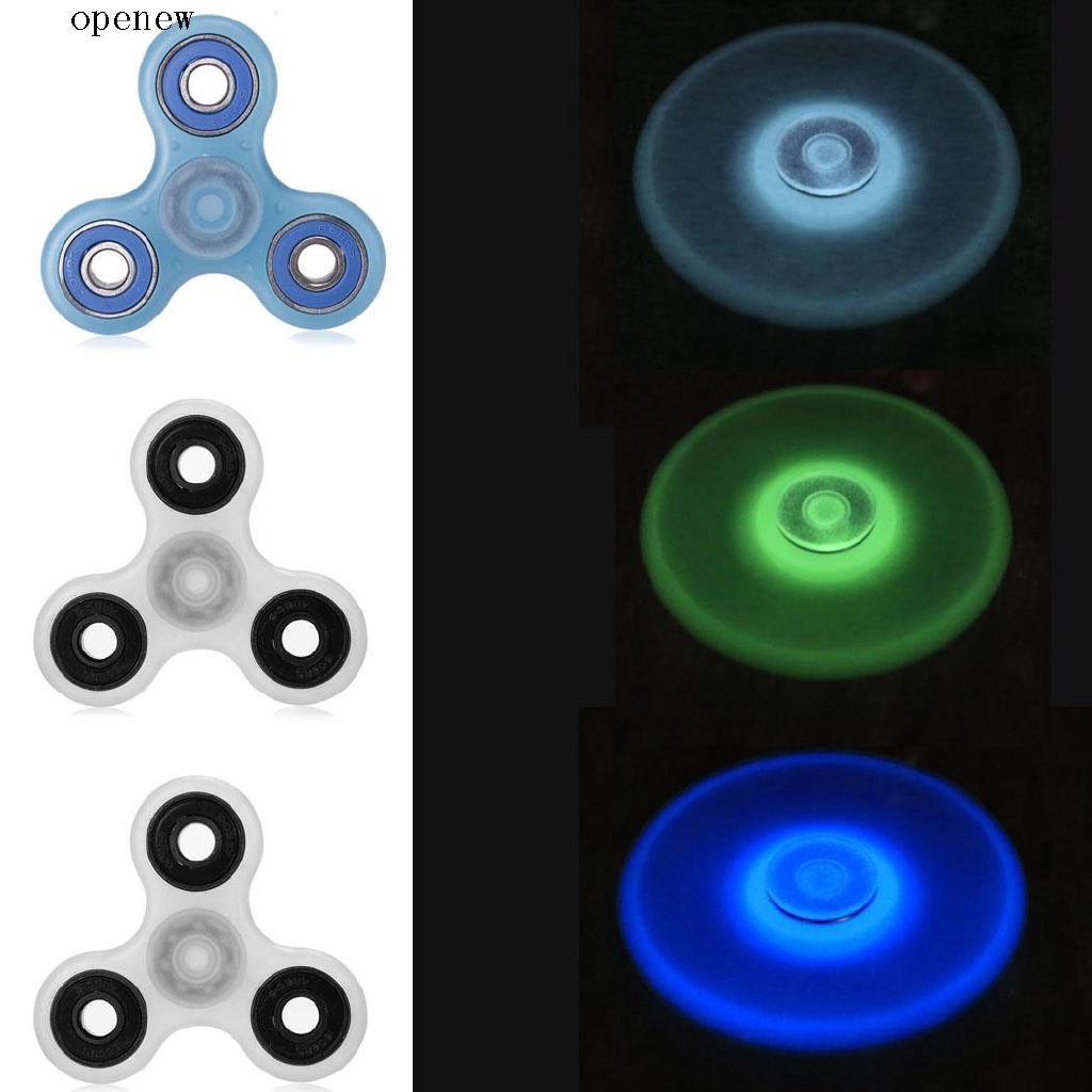 op New Glowing Hand Spinner 360 Tri Fidget Desk Stress Reducer EDC ...