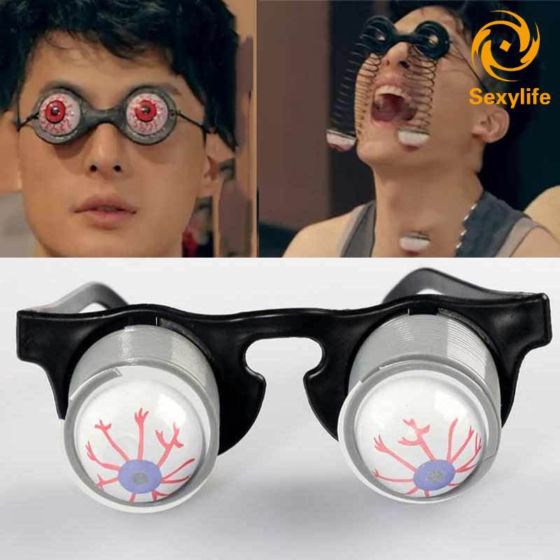 SL♣ 1 Pair Pop Out Eye Dropping Eyeball Glasses Horror Terror Scary ...
