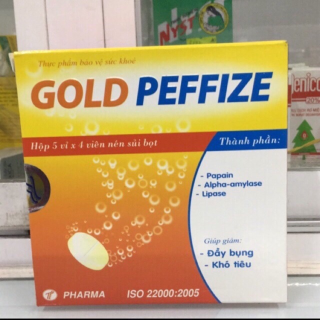 Viên sủi Gold PEFFIZE ( ăn không tiêu, đầy hơi, chướng bụng- hộp 20 ...