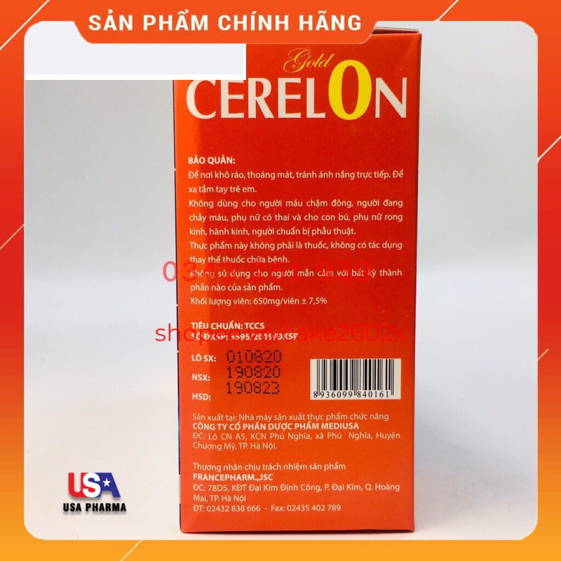 Viên bổ não cerelon gold tăng cường lưu thông tuần hoàn máu não ...