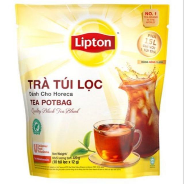 Trà LipTon Túi Lọc Tea Potbag 10 gói lớn 12g | Shopee Việt Nam