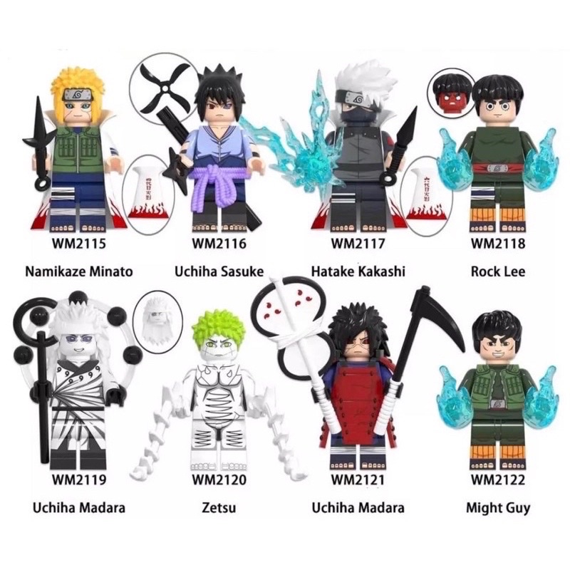 Mô hình Lego Naruto( Namikaze minato,uchiha sasuke,hatake kakashi,rock ...