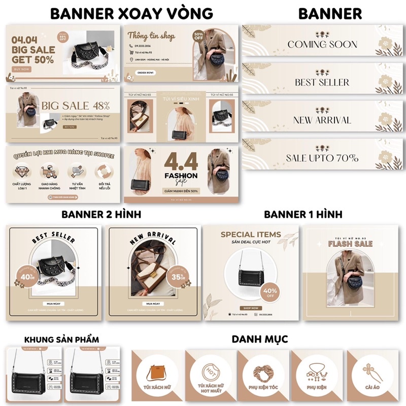 Template Shopee thiết kế túi xách nữ | Shopee Việt Nam