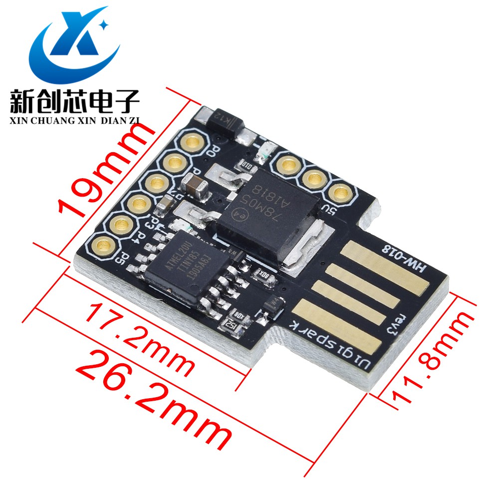 Bảng Mạch Phát Triển Attiny Màu Đen Cho Arduino Iic I2c Usb Attiny45 ...