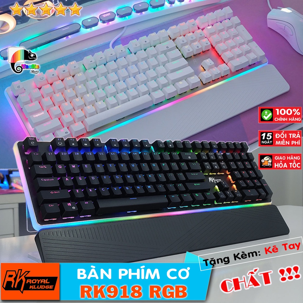 Bàn Phím Cơ RK918 CÓ KÊ TAY I LED RGB I Siêu đẹp I Royal Kludge 918 ...