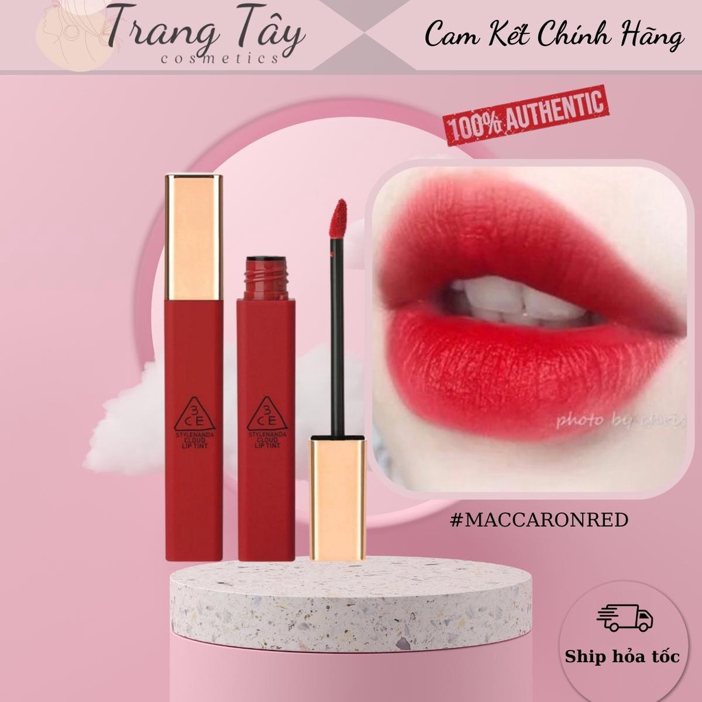 Mua Son Kem 3ce Cloud Lip Tint MACCARONRED-tone đỏ tươi đẹp nhất giá rẻ ...