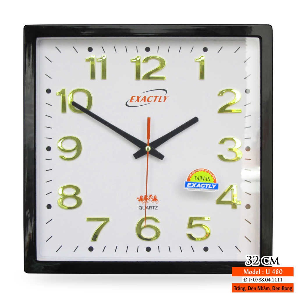Mua Đồng Hồ Treo Tường KIM TRÔI Cao Cấp Số Nổi Trang Trí Chụp Ảnh (Nền Trắng-Viền Đen) - U480 ...