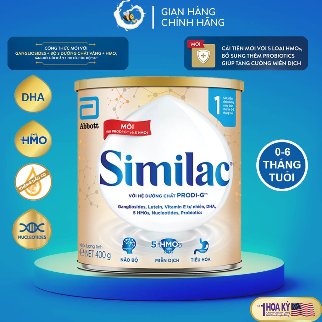 [CHÍNH HÃNG 400g] Sữa Similac 1 Similac Newborn Hương Vani Dinh Dưỡng ...