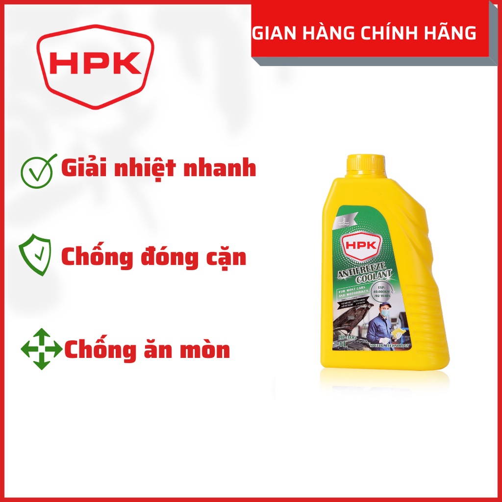 Nước làm mát động cơ HPK HP30G 1L màu xanh sản phẩm chính hãng HPK dùng ...