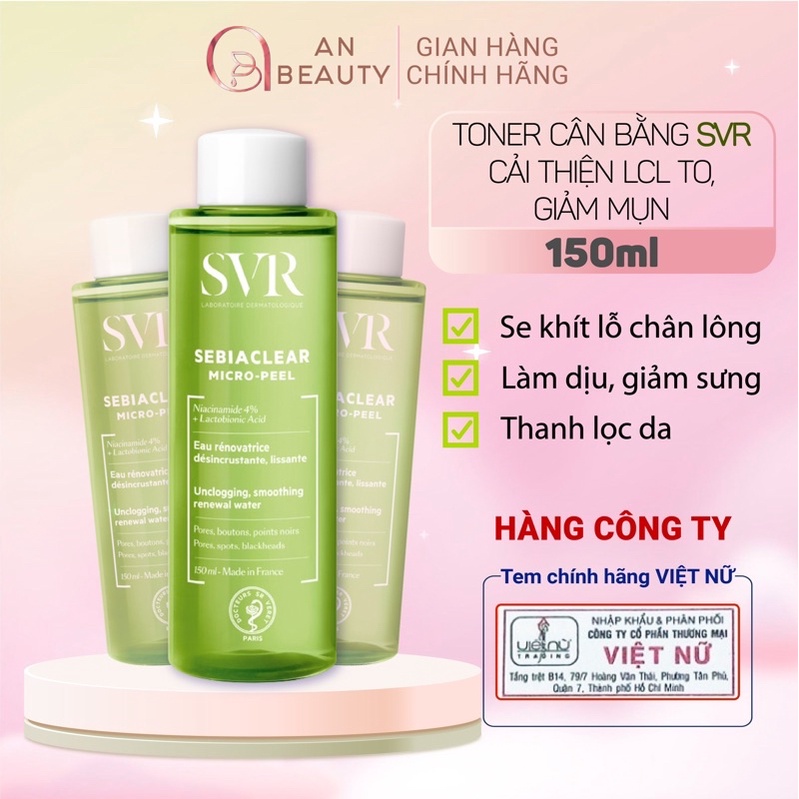 [CHÍNH HÃNG] TONER SVR SEBIACLEAR MICRO PEEL Se Khít Lỗ Chân Lông, Giảm ...