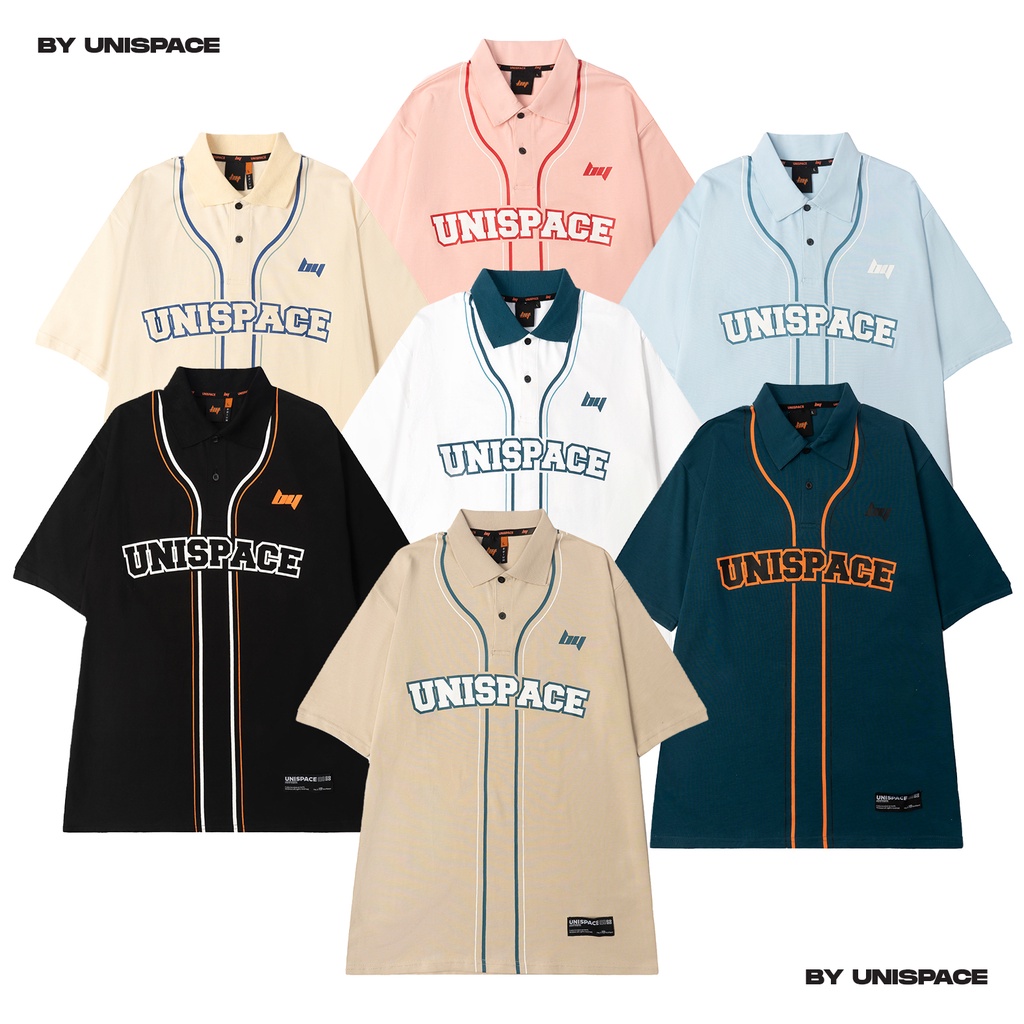 Áo polo local brand By Unispace tay lỡ form rộng unisex nam nữ cotton ...