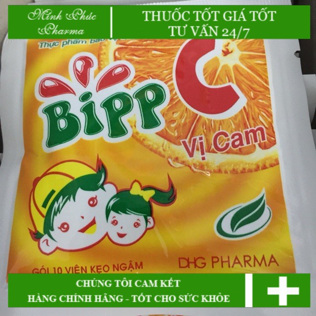 Kẹo C Bipp C cho trẻ em - Gói 10 viên kẹo cam | Shopee Việt Nam