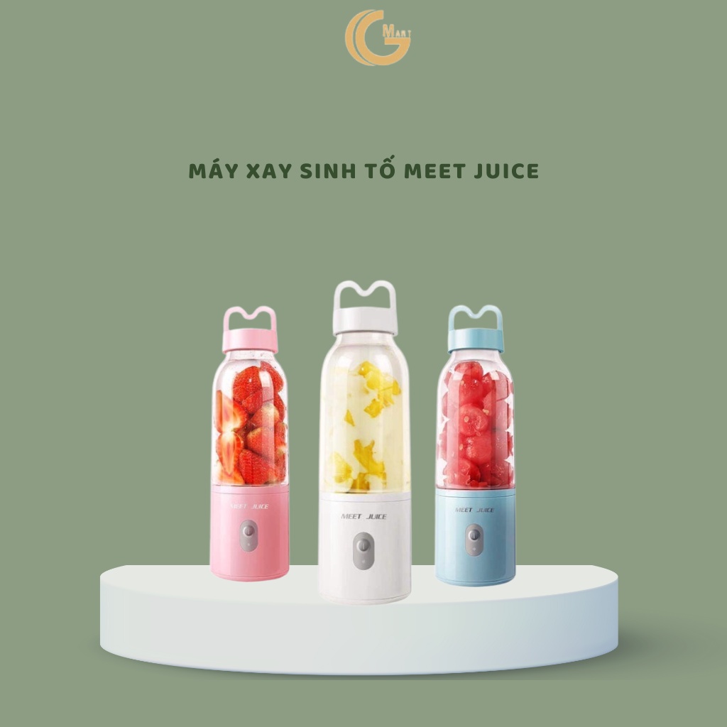 Máy xay sinh tố mini cầm tay Meet Juice 500ml máy xay cầm tay đa năng ...