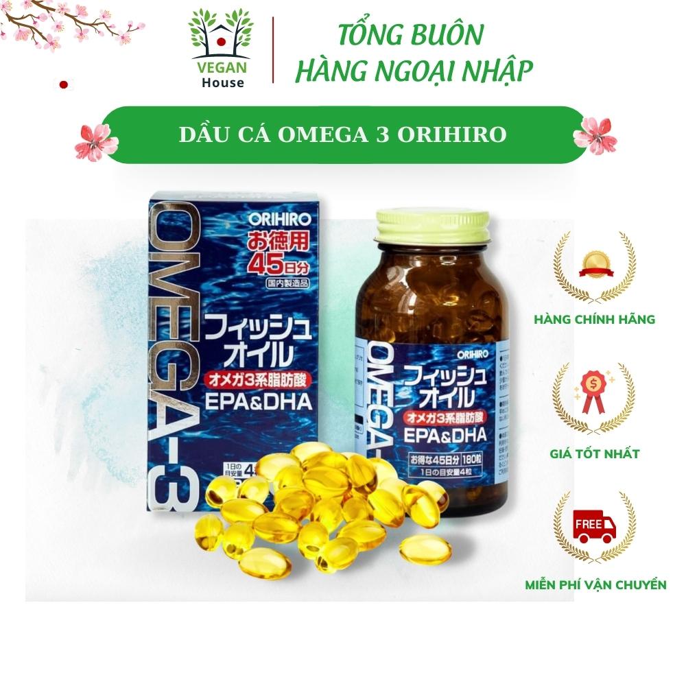 Dầu cá Omega 3, EPA & DHA Orihiro Nhật Bản hộp 180 viên | Shopee Việt Nam
