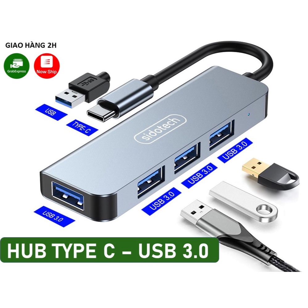 Mua HUB Type C và HUB USB 3.0 tốc độ cao SIDOTECH cổng chia usb mở rộng ...
