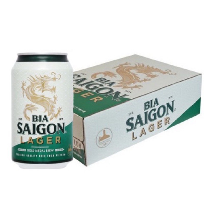 Bia Sài Gòn LAGER( Sài Gòn xanh ) thùng 24 lon | Shopee Việt Nam