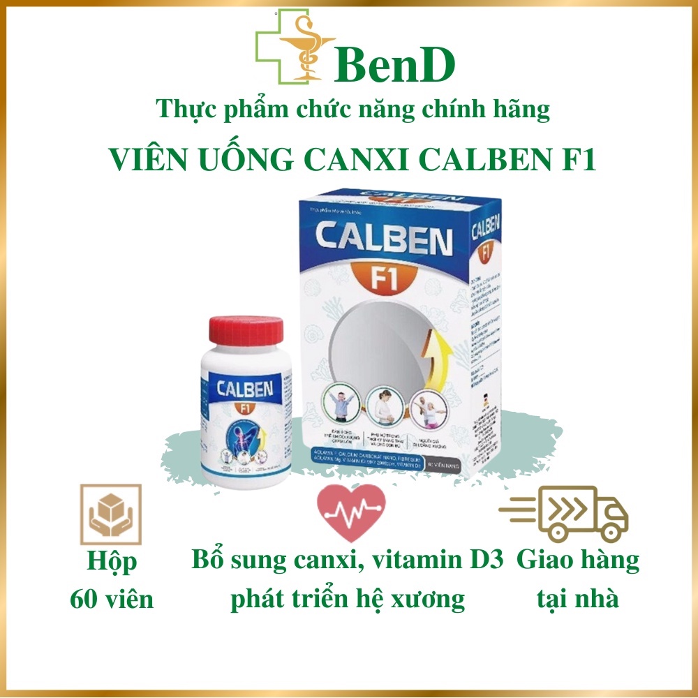 Mua Viên uống canxi CALBEN F1 hộp 60 viên, hỗ trợ bổ sung canxi cho bà ...
