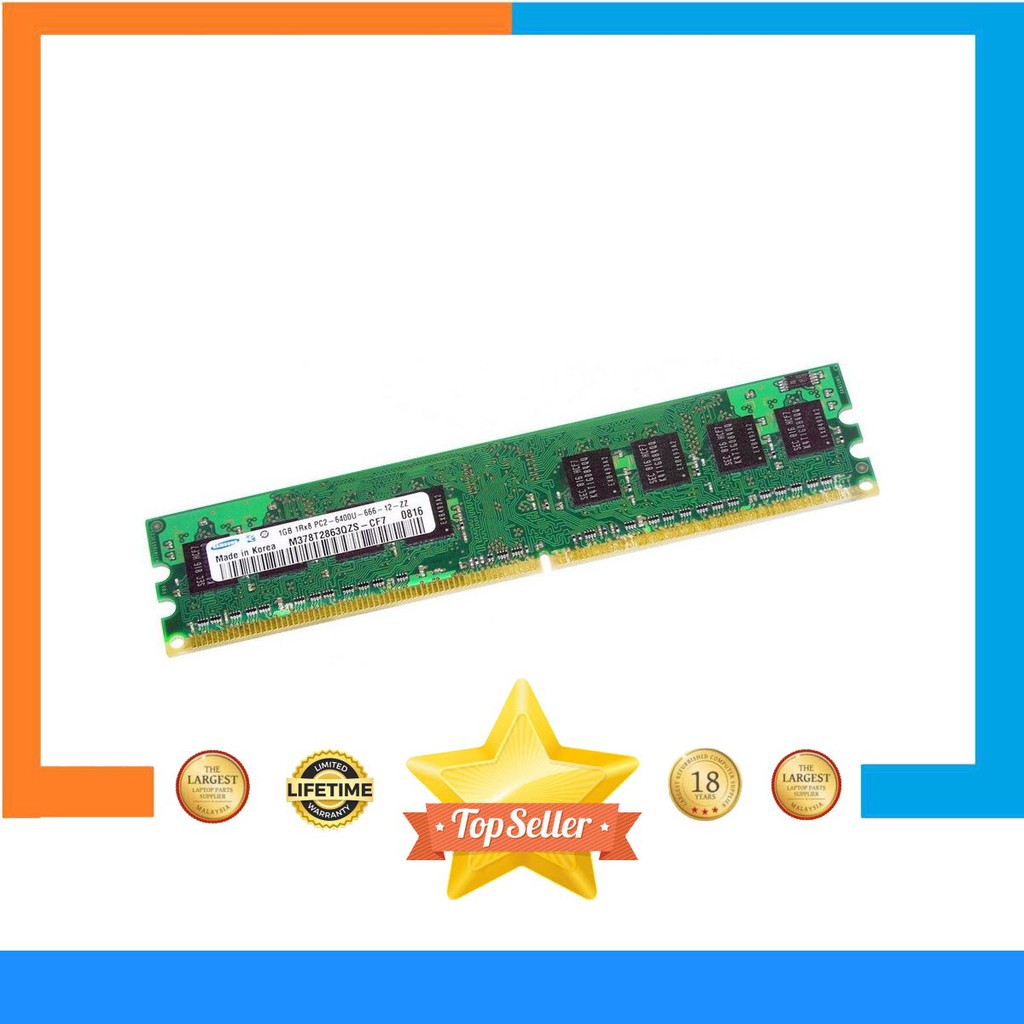 Ram Dành Cho Máy Tính DDR PC Samsung 1GB, DDR 2, Bus 800Mhz Tản Nhiệt ...