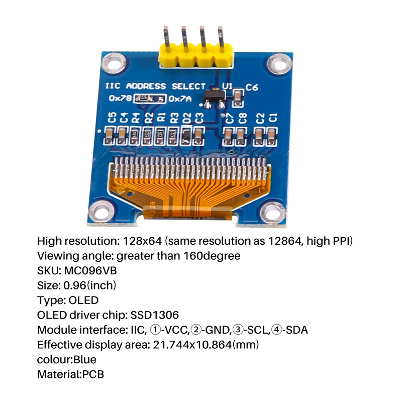 Mua Bảng Mạch Hiển Thị Nhiệt Độ CPU Màn Hình LCD 4-Pin Raspberry Pi 4B 0.96 OLED I2C giá rẻ nhất ...