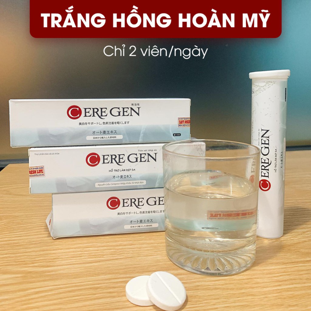 (Trắng Da An Toàn) Viên Uống Trắng Da Ceregen Sủi Giảm Thâm Nám Tàn ...