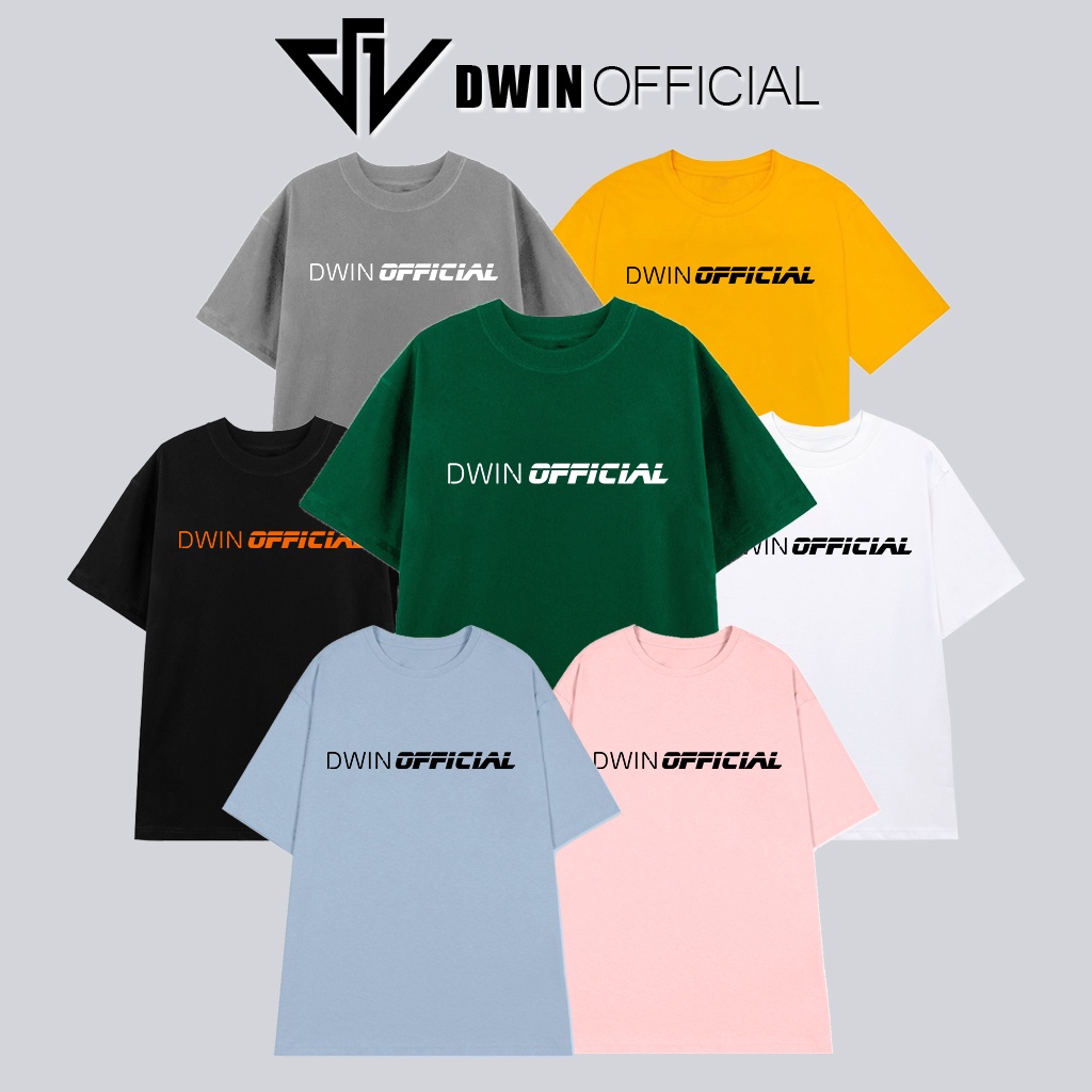 Áo thun tay lỡ local brand in logo Dwin Basic nhiều màu phông basic ...