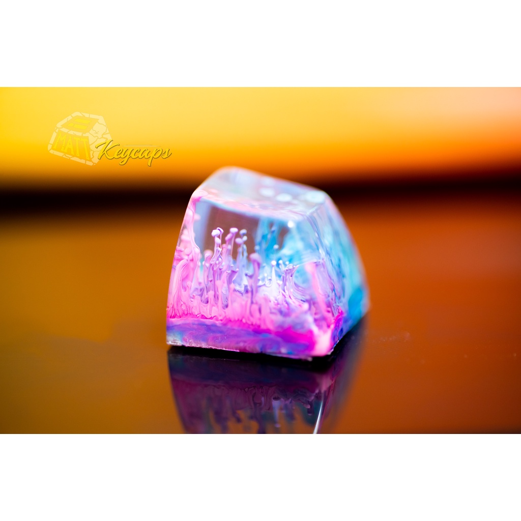 "Nút Bàn Phím Cơ" trang trí bàn phím cơ, chủ đề Blue and Pink Texture ...