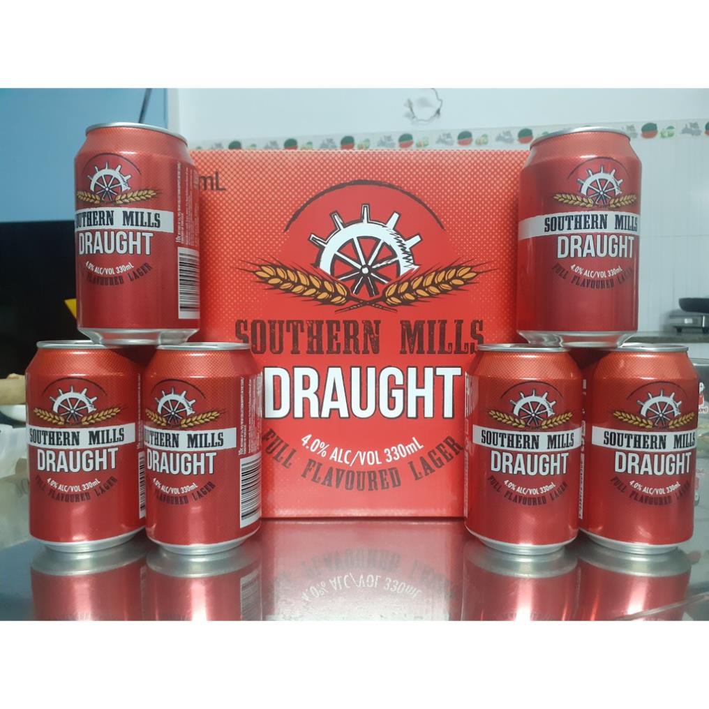 [HÀNG TẾT] Thùng 30 lon bia đỏ Southern Mills Draught nhập khẩu từ úc ...