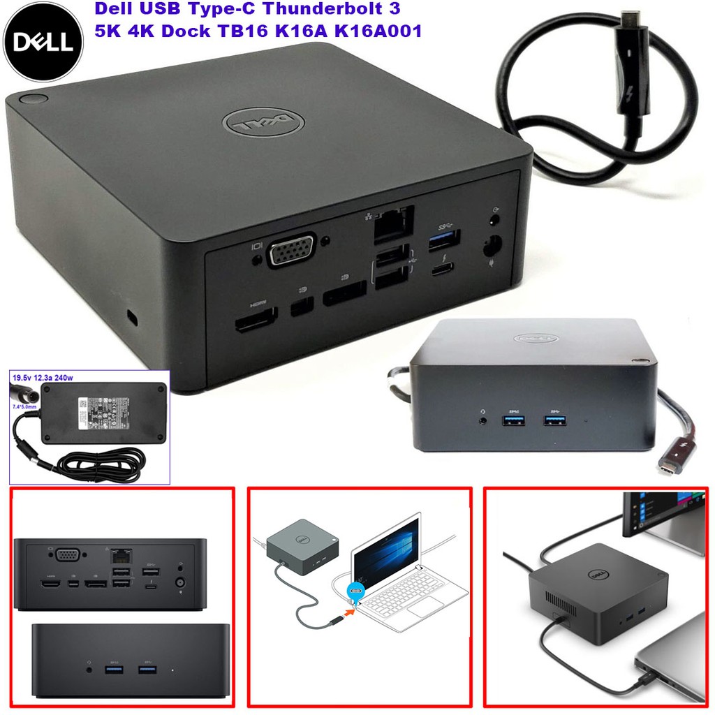 Dock Dell TB16 Bộ chuyển đổi, mở rộng cổng kết nối qua ThunderBolt ...