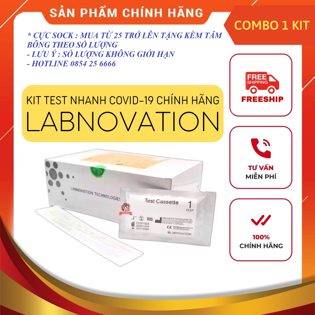 Mua Bộ Kit LABNOVATION Test Nhanh Coivd Đầy Đủ Giấy Tờ Của Bộ Y Tế giá ...