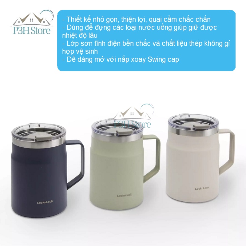 Mua Ly giữ nhiệt Lock&Lock 475ml Metro Mug bằng thép không gỉ ca , cốc ...