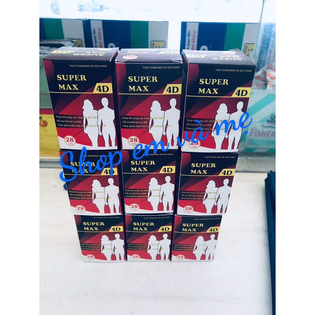 SUPER MAX 4D - VIÊN UỐNG TĂNG CÂN TỪ THẢO DƯỢC | Shopee Việt Nam