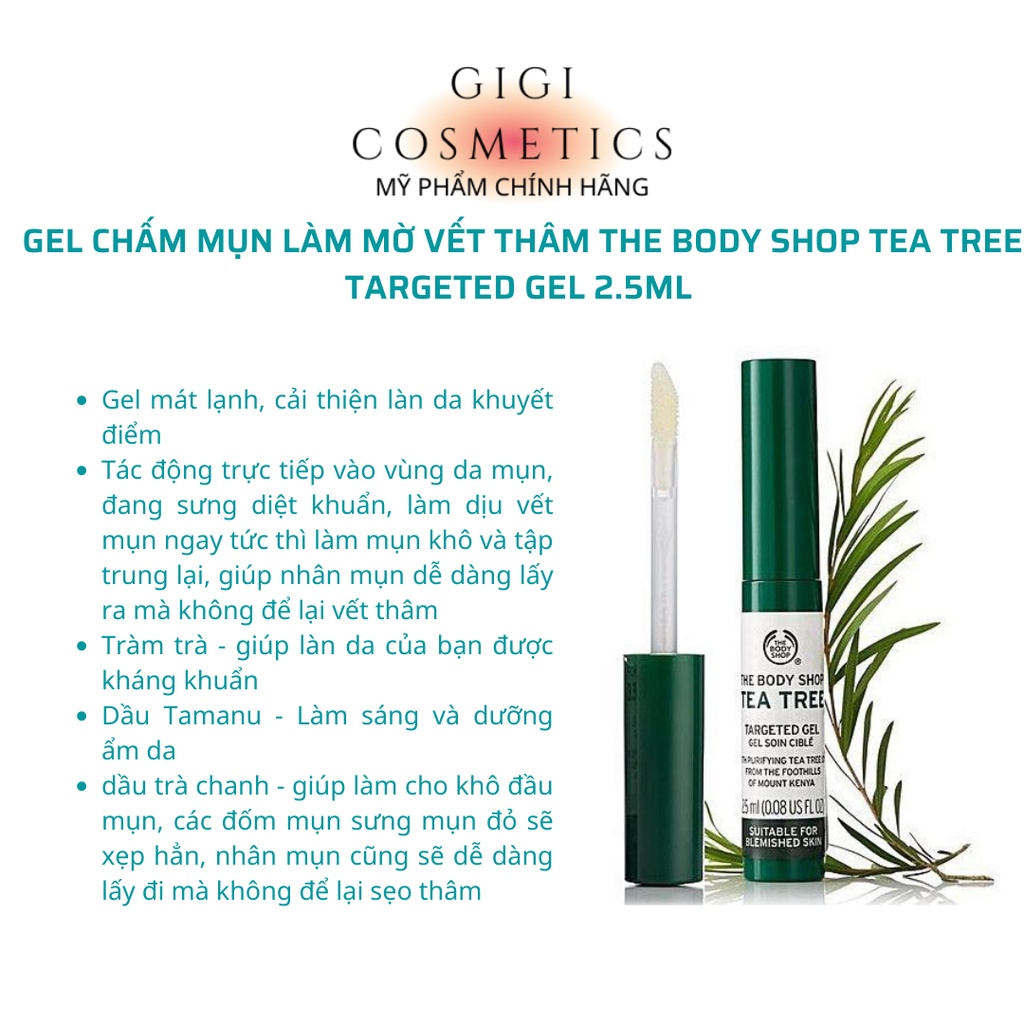Mua Gel chấm mụn làm mờ vết thâm The Body Shop Tea Tree Targeted Gel 2 ...