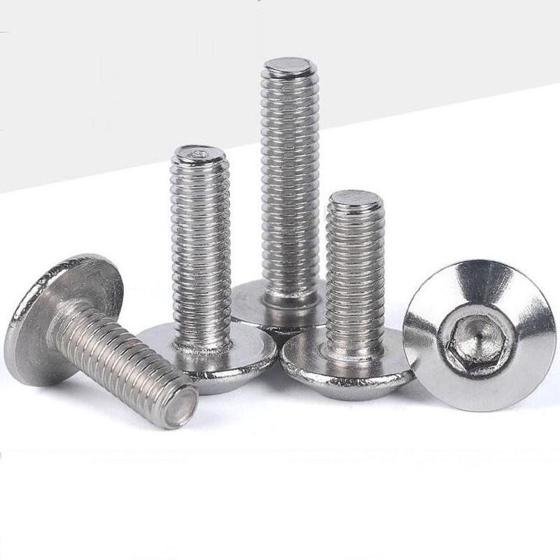 Mua Bulong inox 304 M5 M6 M8 đầu đai ốc lục giác phẳng tròn nấm lớn giá ...