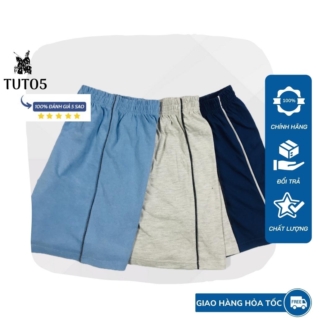 Quần short nam cao cấp đùi vải mặc nhà TUTO5 trung niên trơn basic chất nỉ xịn thun dáng thể ...