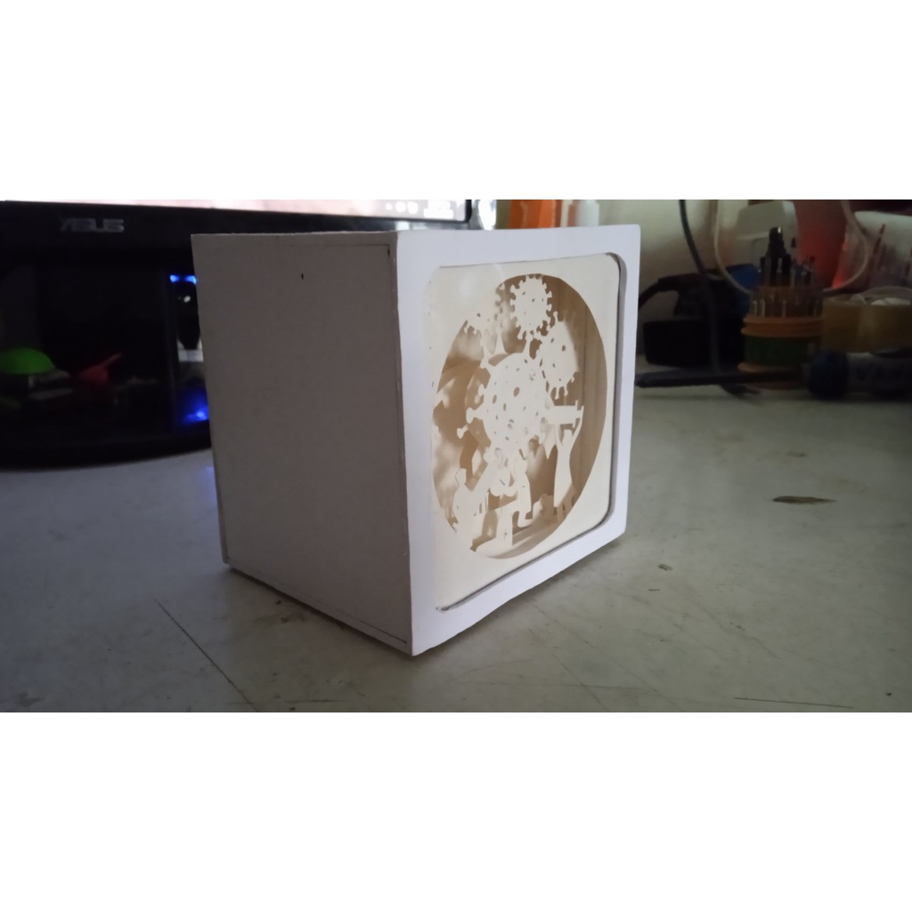 Hộp đèn ngủ - Đèn giấy 3D Kirigami - Hộp đèn quà tặng - Lightbox ...