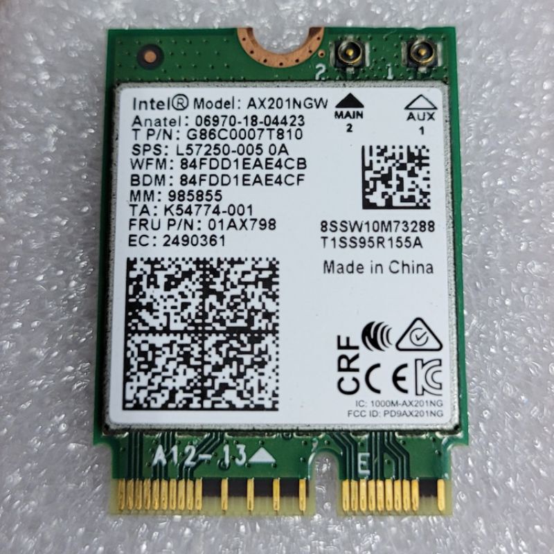 Card wifi Intel AX201 thu phát Wifi và Bluetooth | Shopee Việt Nam