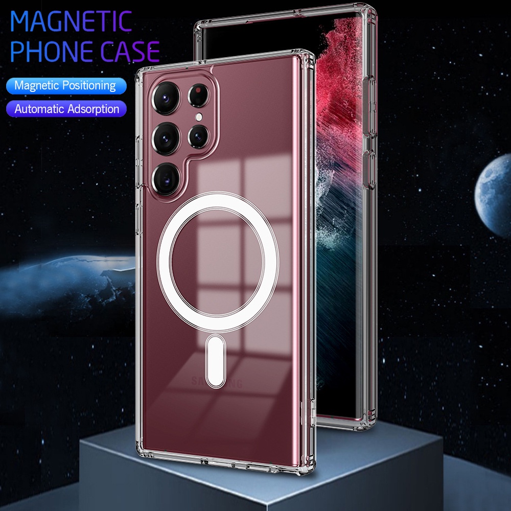 S22Ultra Case Transparent Magnetic Cases For Samsung Galaxy S22 Ultra ...