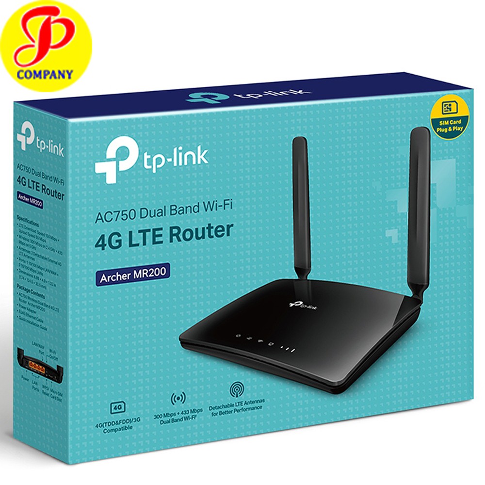Bộ phát Wifi Router 4G LTE AC750 Băng Tần Kép Archer MR200 | BigBuy360 ...