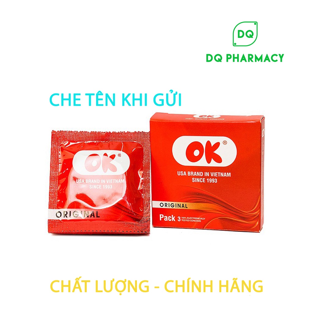 Bao cao su ok, bcs ok hộp 3 cái, hương hoa hồng | Shopee Việt Nam