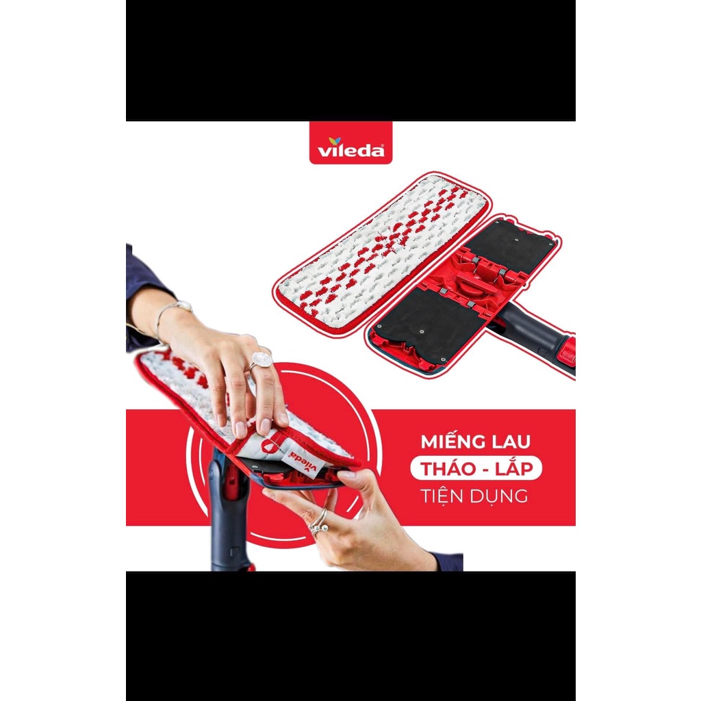 Cây Lau Nhà Tự Vắt Thông Minh VILEDA UltraMax Easy Twist, Đầu Lau Hình ...