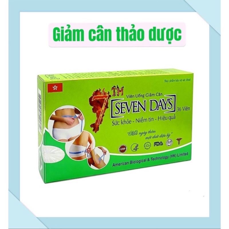 Viên uống giảm cân Sevenday hộp 36 viên | Shopee Việt Nam